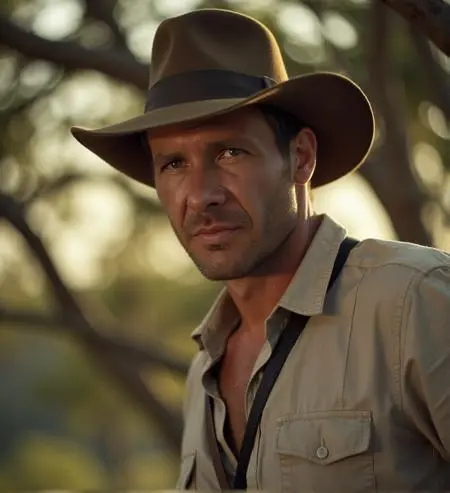 Indiana Jones (Harrison Ford) - FLUX-LoRA-zerokool-Shakker