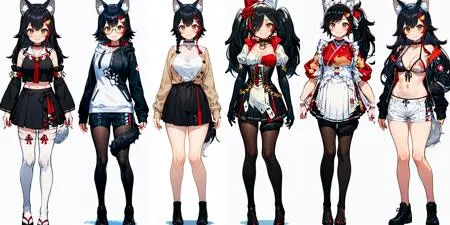 Ookami Mio (Hololive Gamers) 6 outfits-LoRA-holostrawberry-Shakker