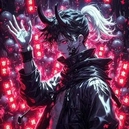 Cyber Jujutsu | | Flux | Lucifer-LoRA-Lucifer_XIII-Shakker