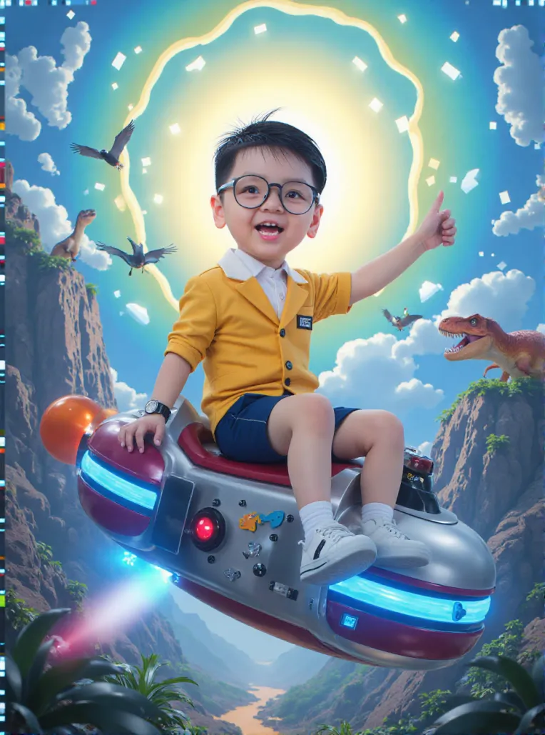 Nobita Running T-rex-LoRA-HoTrongTuan_SubiBabyHome-Shakker