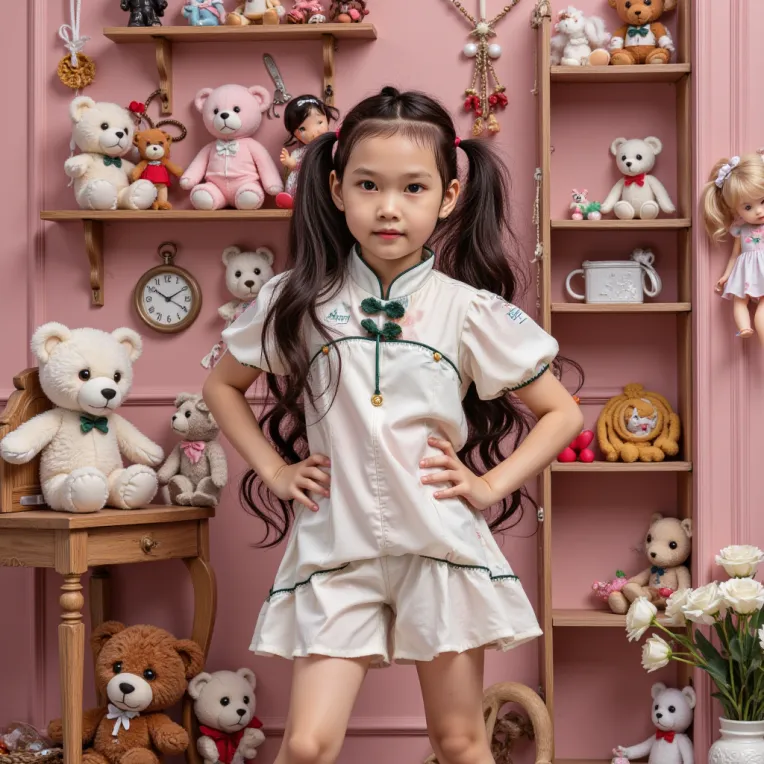Flux_lora_ Baby girl with teddy bears_ Jolie Kim-LoRA-Kim Thanh Phan ...
