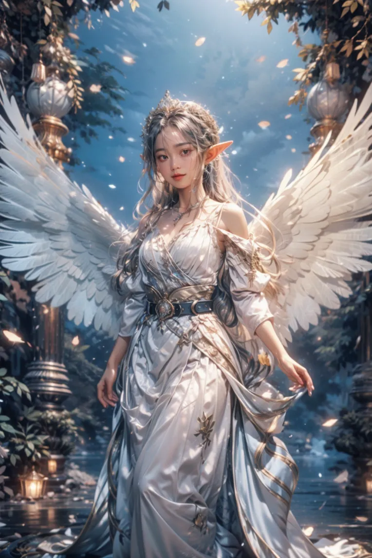 Elf Angels in the Snow Mountain Temple -LoRA-No1AI-Shakker