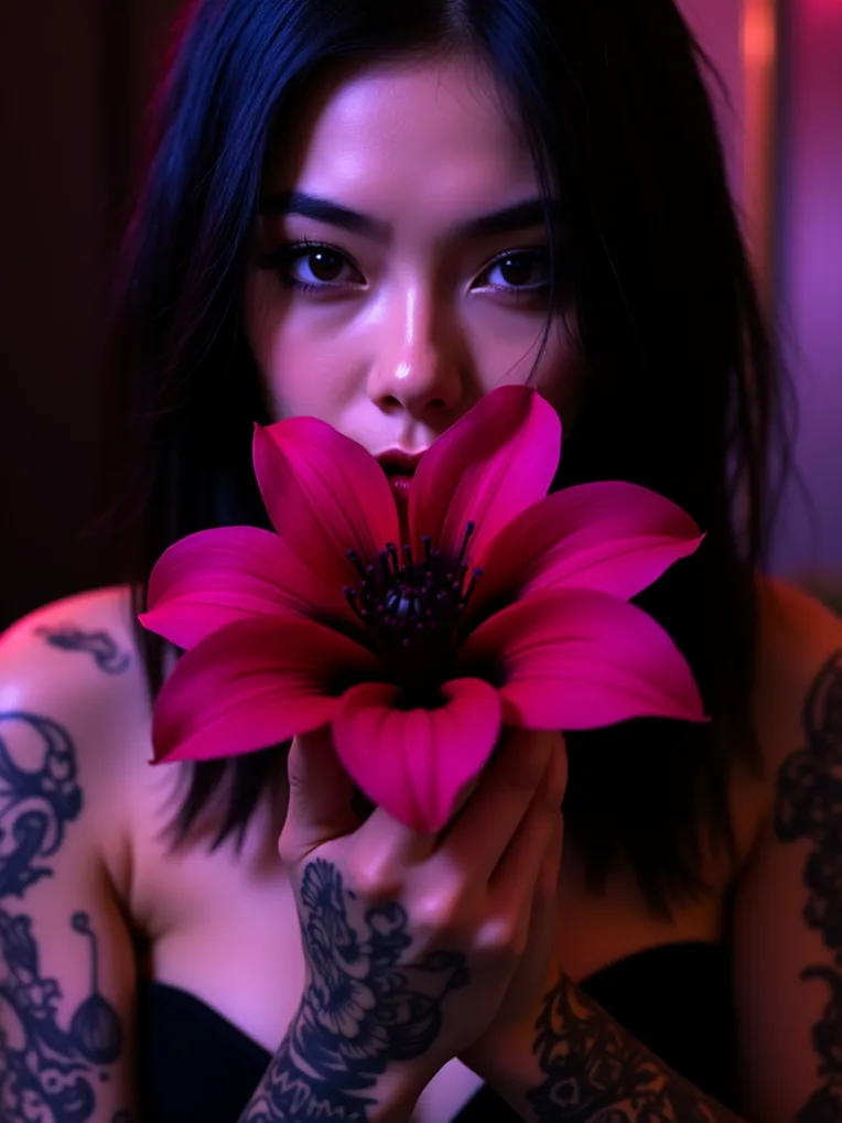 Sexy Girl Big Flower Lora Ashley Shakker