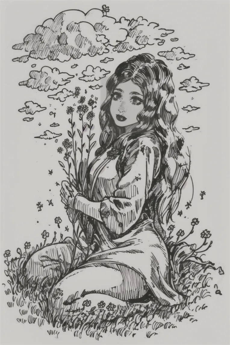 Yutian-line-drawing temptation-LoRA-Yutian-Shakker