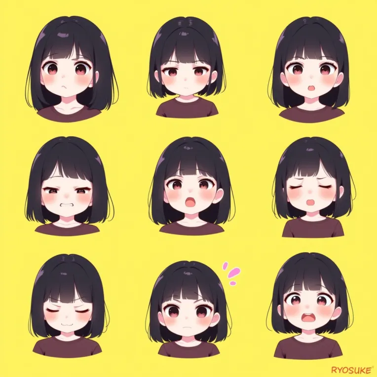 Nine-grid Character Expression Pack-LoRA-yuxin-Shakker