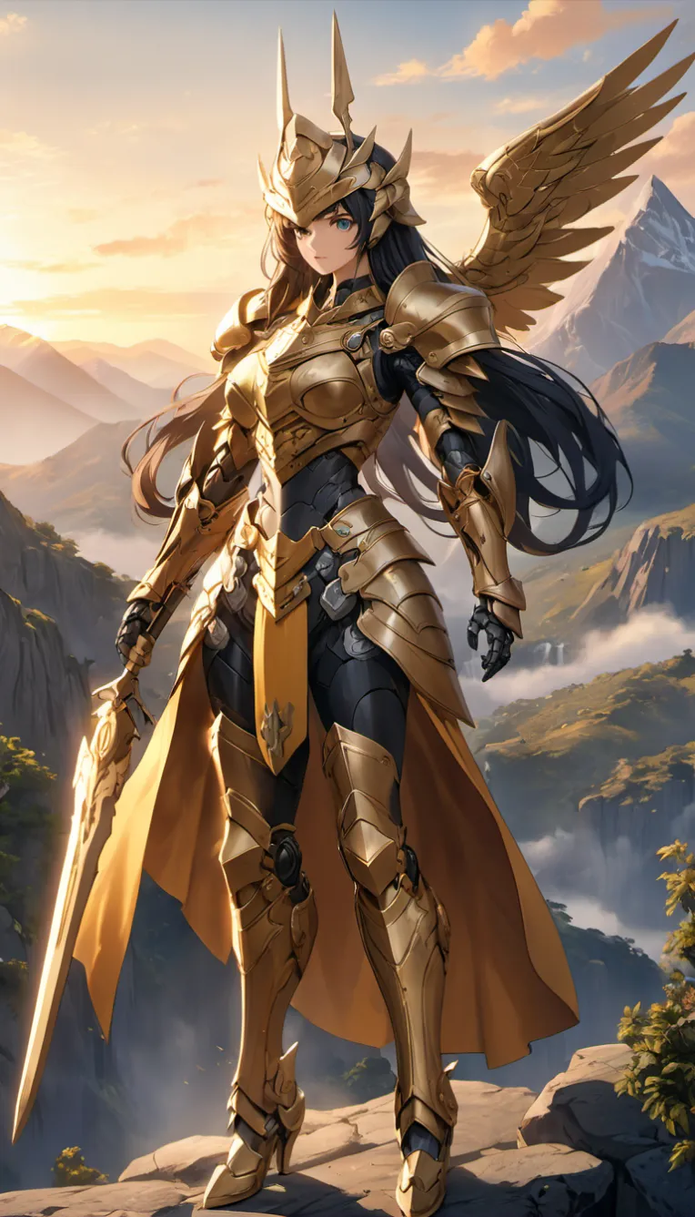 SDXL_v4 - LoRA - Female warrior in golden armor-LoRA-Jos_Trung-Shakker