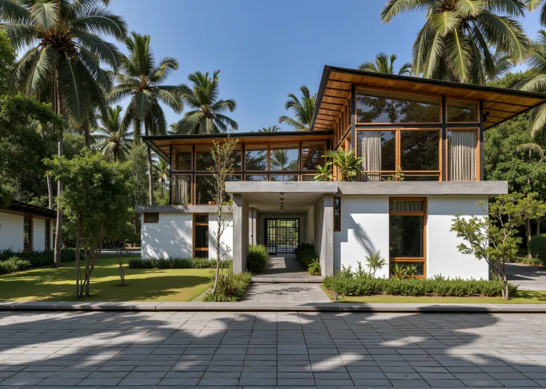 Flux_54ArchiAI_Tropical Garden house-LoRA-LUC_ArchiAI-Shakker