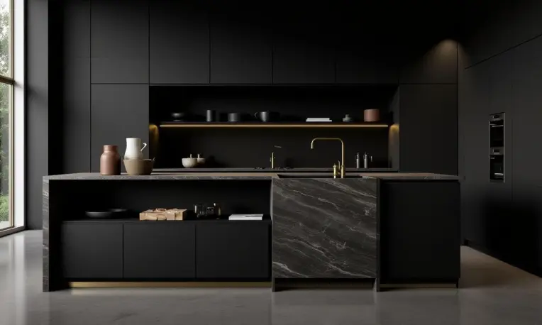 Flux_Dark_Theme_Luxurious_kitchen-LoRA-NamiQ AI-Shakker