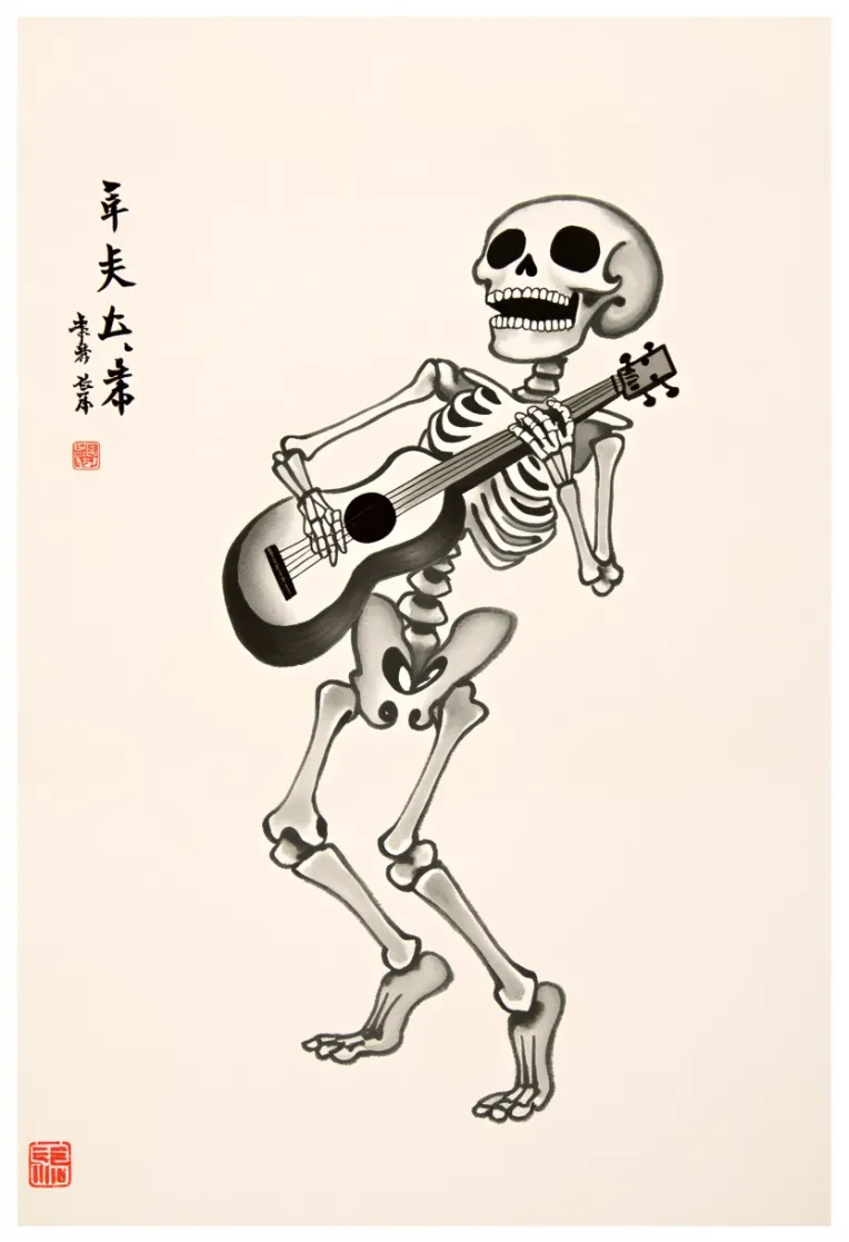 Happy Ai-ink wash painting-Chinese ink painting mixed spooky characters ...