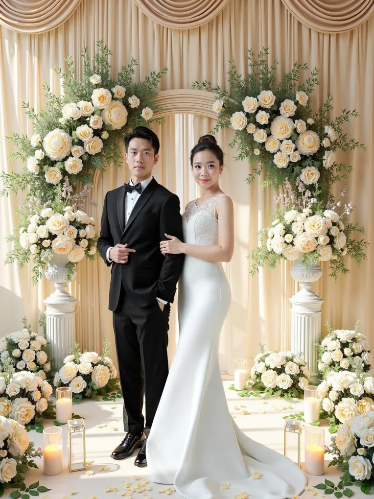 FLUX Elegant Background for Wedding-LoRA-DinoDaydreamer-Shakker