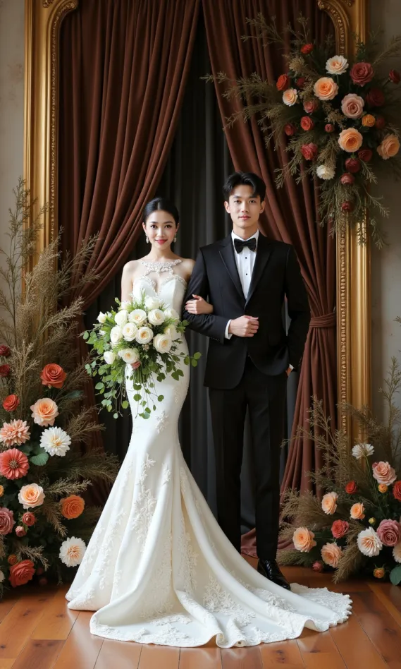 FLUX: Luxury Rustic Wedding Photoshoot Backdrop-LoRA-DinoDaydreamer-Shakker