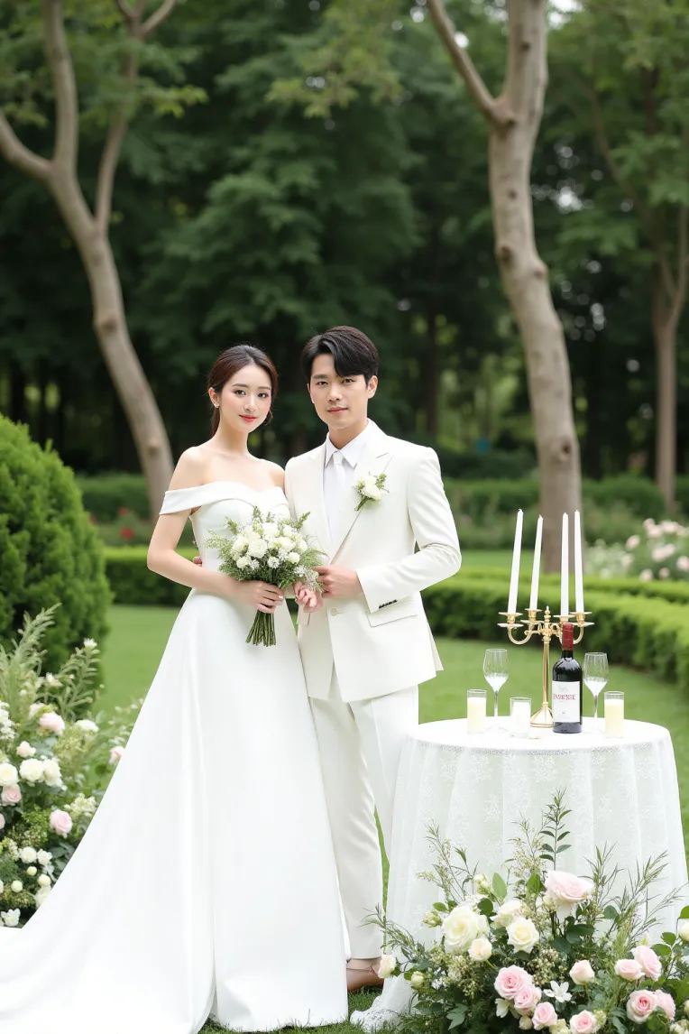 Romantic outdoor wedding scene Flux Lora-LoRA-DinoDaydreamer-Shakker