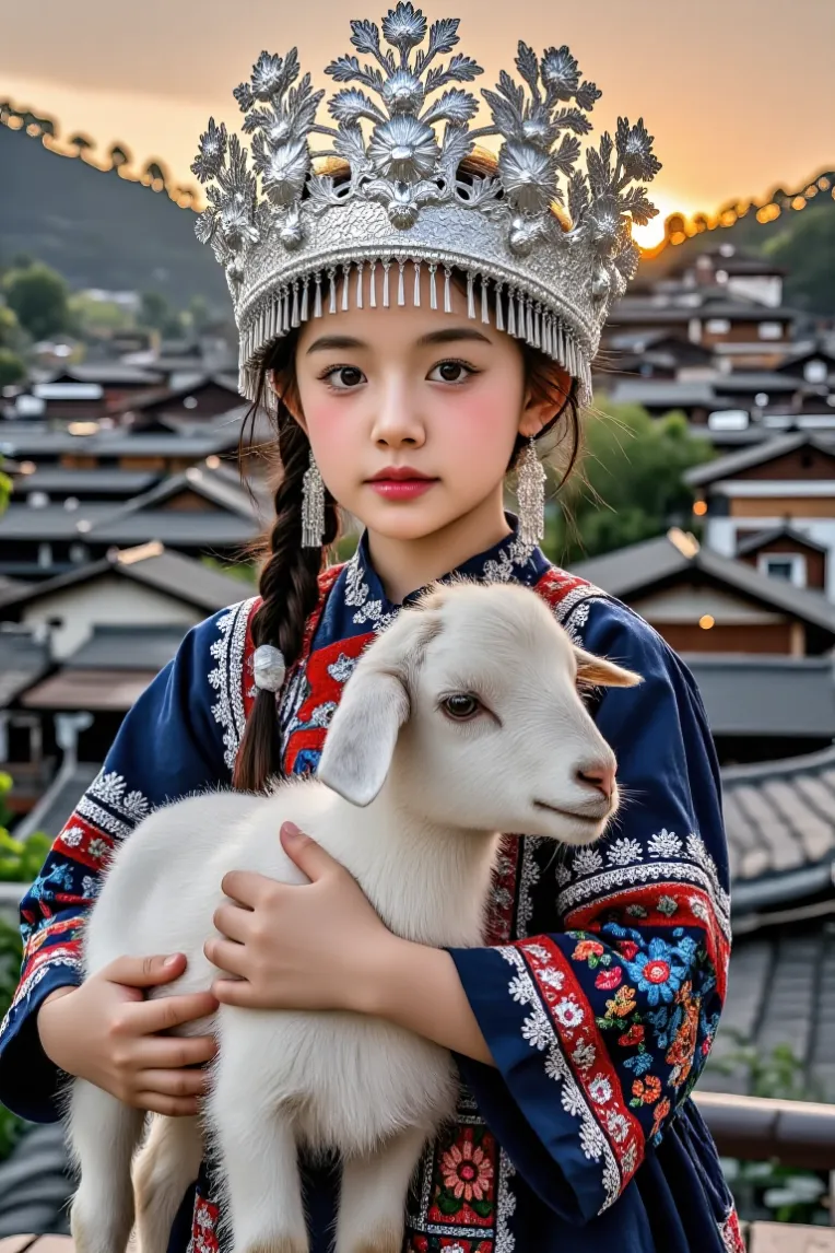 Flux - Young Girl Ethnic Miao_Wonderland kids 1-LoRA-RAY-Shakker