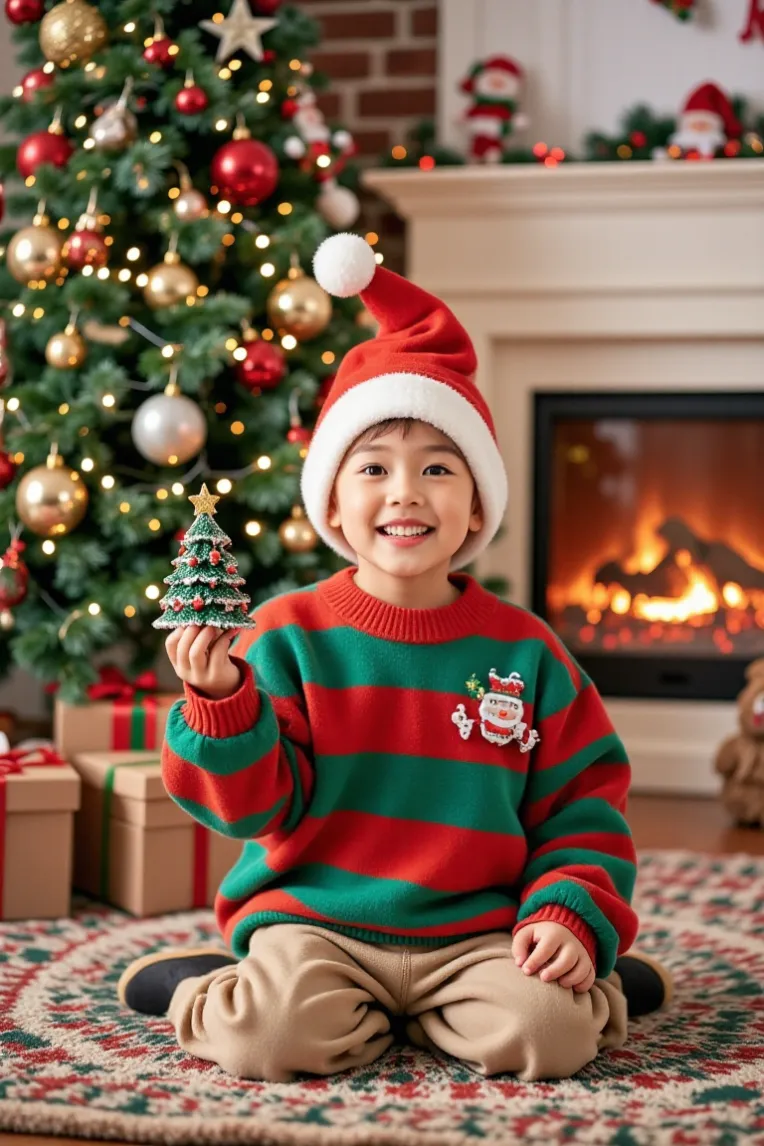 FLUX - Baby Girl Retro Christmas_kids photography-LoRA-RAY-Shakker
