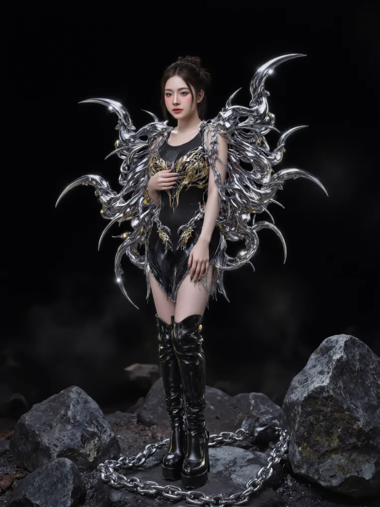 Metallic Sculpt Fashion - Flux-LoRA-RAY-Shakker