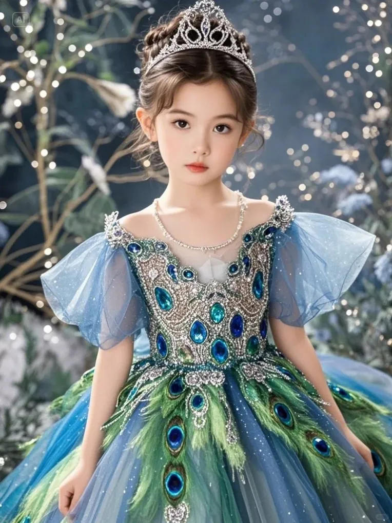 Flux - BABY GIRL PEACOCK COSTUME_Wonderland kids 2-LoRA-RAY-Shakker