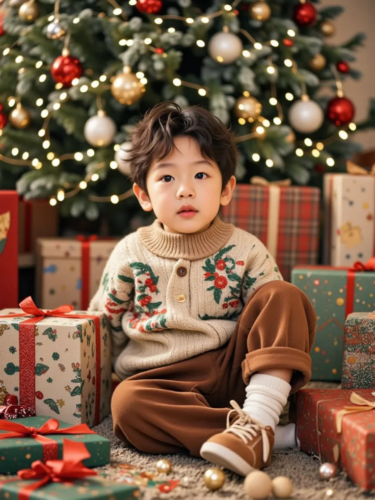FLUX - Funny Boy Chrismas_kids photography-LoRA-RAY-Shakker