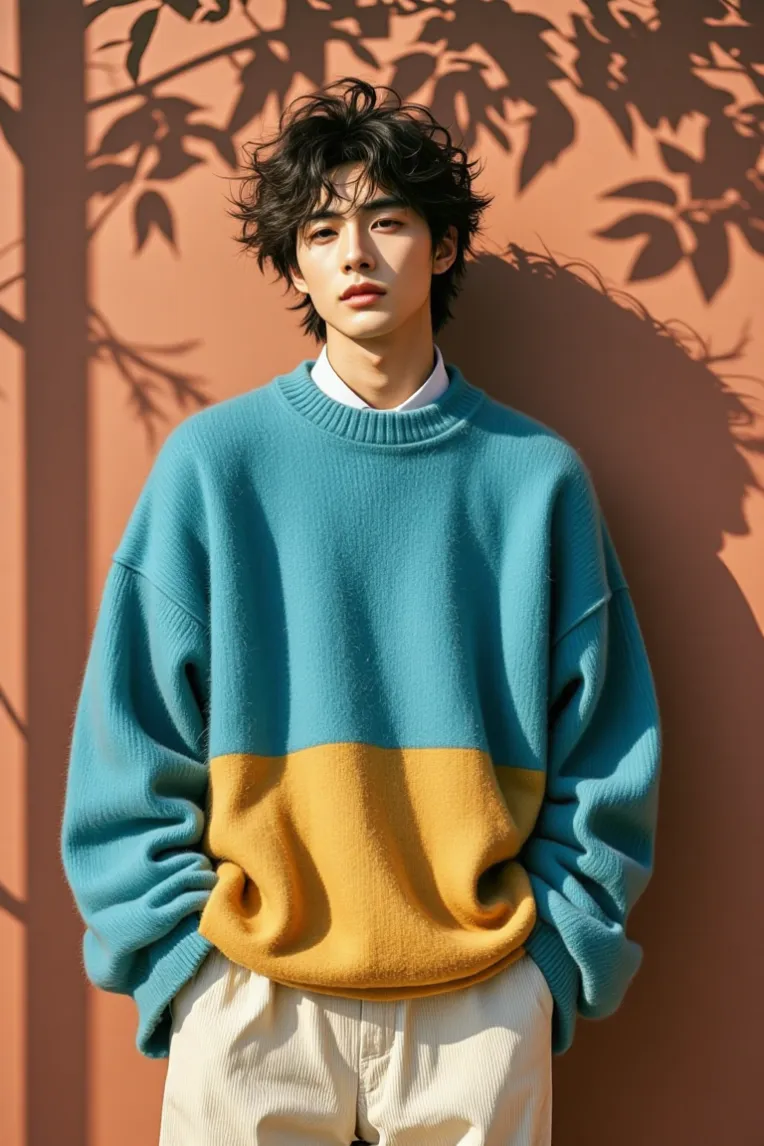 Flux - retro style_ColorBlockFashion-LoRA-RAY-Shakker