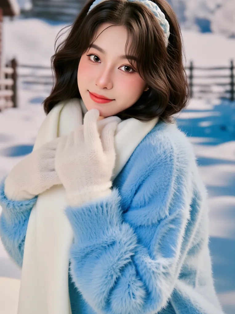 WINTER BLUE GIRL - FLUX LORA-LoRA-ToanLeo_AIVN-Shakker