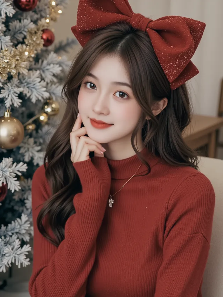 Cheerful Girl in Red - Flux lora-LoRA-vBang-Shakker